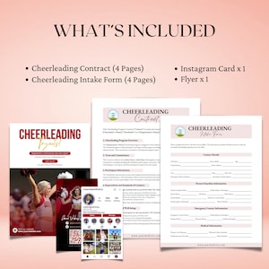 Cheerleading Contract Template, Editable Cheerleading Contract, Athlete Contract, Cheerleader ...