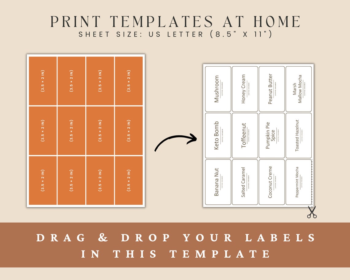 Editable and Printable Coffee Creamer Labels Coffee Bar - Etsy