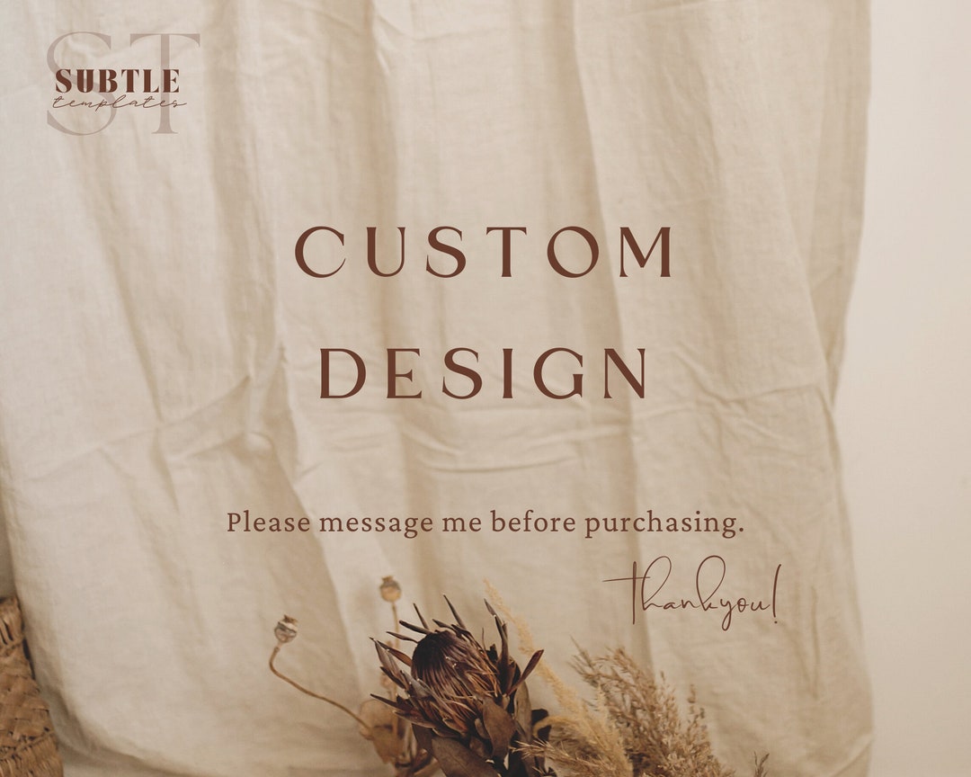 Custom Template Design: Personalized Digital Design Service - Etsy