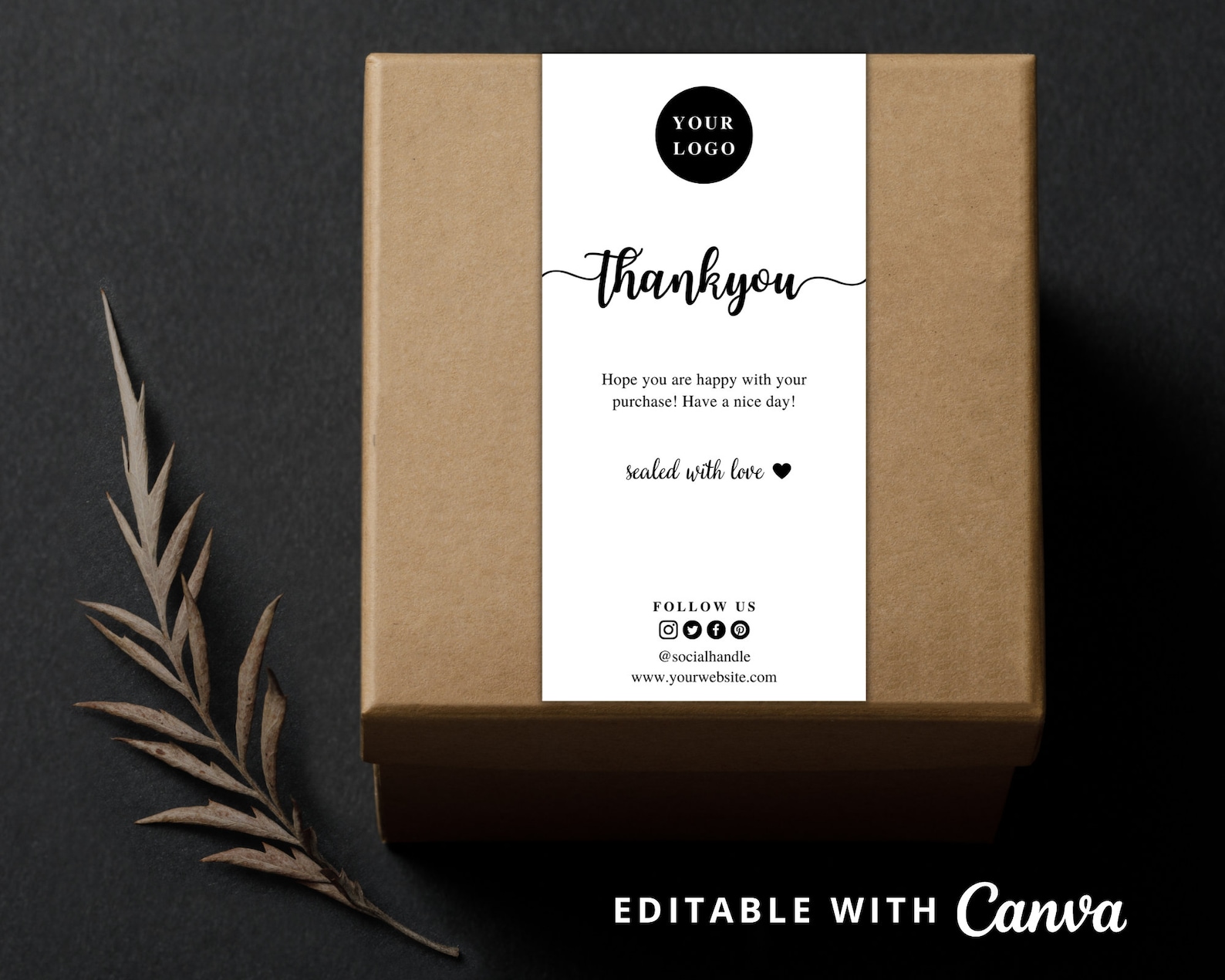 Editable Box Label Template Custom Packaging Labels - Etsy