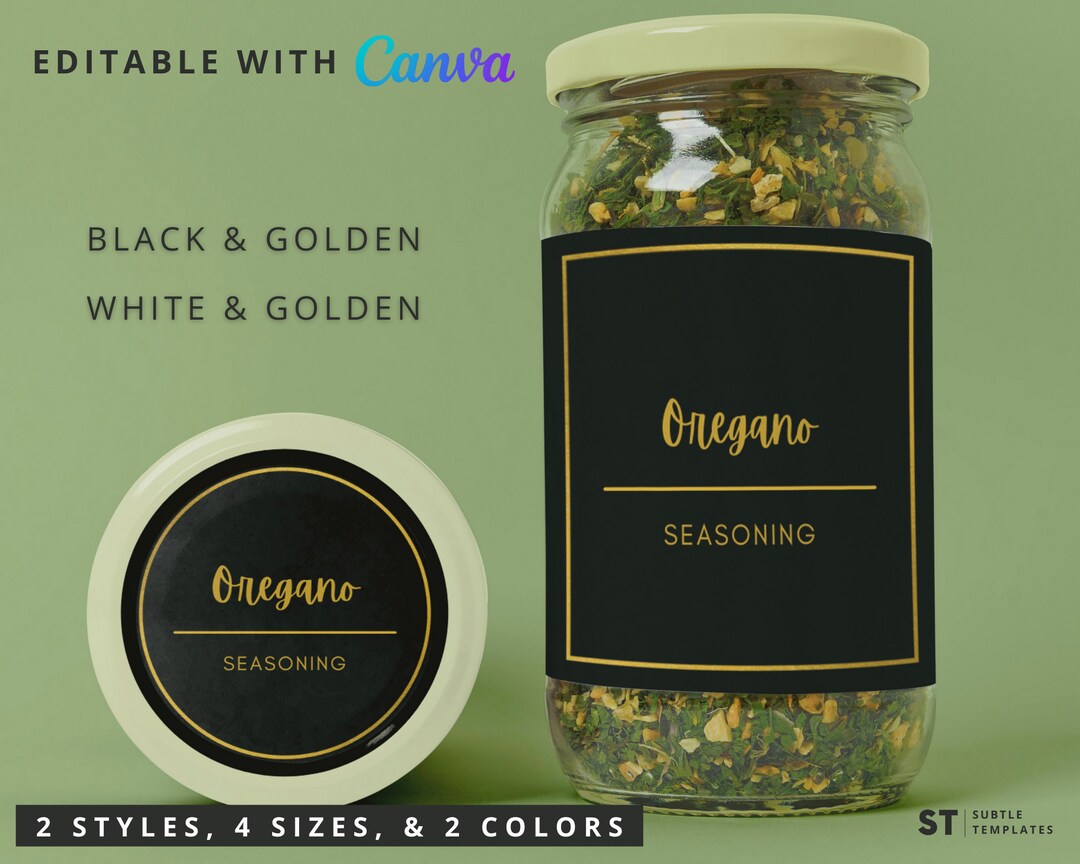 Modern Spice Labels | Seasoning Labels | Minimal Spice Labels | Pantry ...