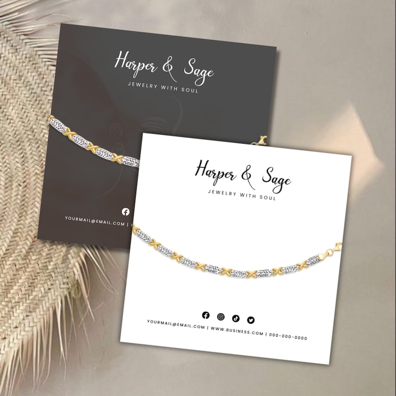 Bracelet Display Card, Bracelet Card for Display Jewelry, Jewelry ...
