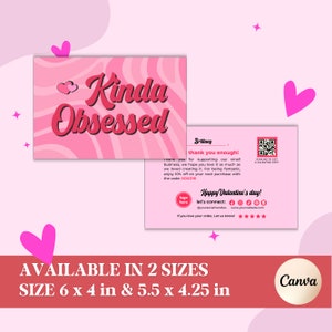 Cute Valentines Editable Business Thanks for Your Purchase Template ...
