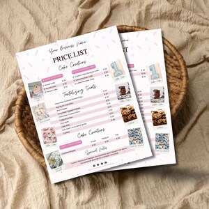 Editable Sweet Treats Menu Pricelist, Cake Pricelist, Cupcakes ...