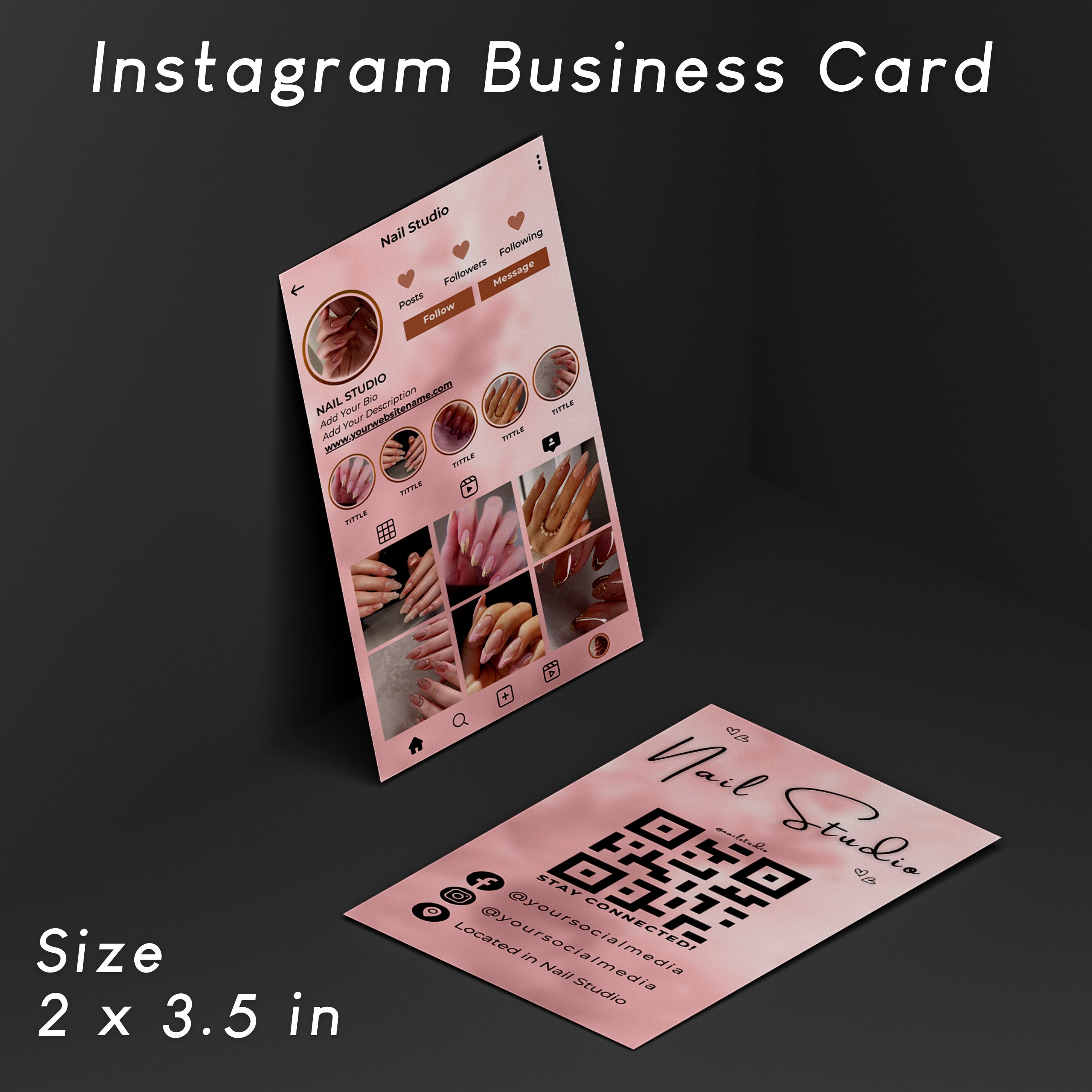 IG Business Card 2025, Instagram Business Card, DIY Business Cards ...