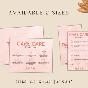 Reed Diffuser Care Card, Printable Diffuser Card, Reed Diffuser Guide ...