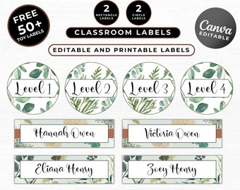 Student Name Labels Editable Classroom Decor - Etsy