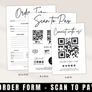 Scan to Pay Template, Craft Show Bundle, Order Form Template, Craft ...