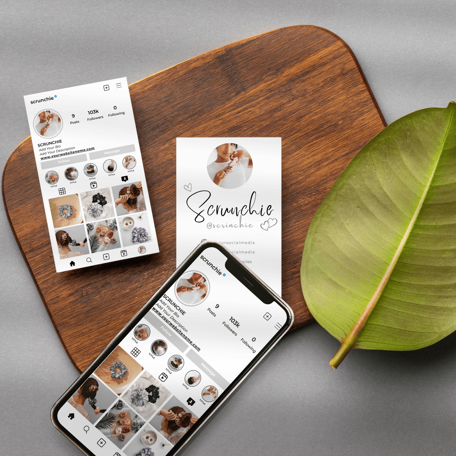 2025 Instagram Business Card, IG Business Card, Scrunchie IG Business ...