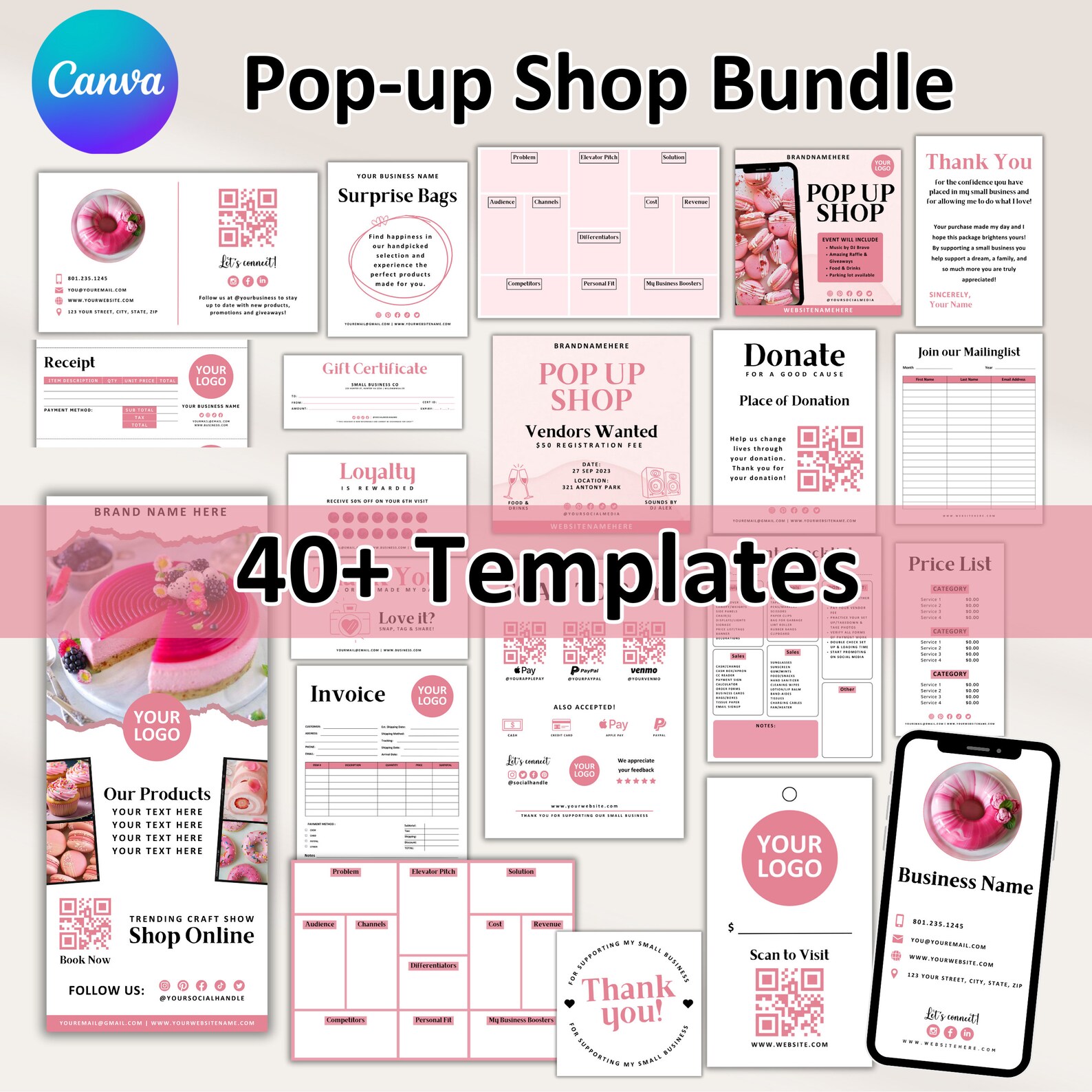 Craft Show Bundle, Order Form Template, Craft Fair Template, Small ...