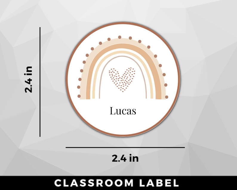 Boho Rainbow Classroom Name Labels: Editable Circle Tags (digital ...