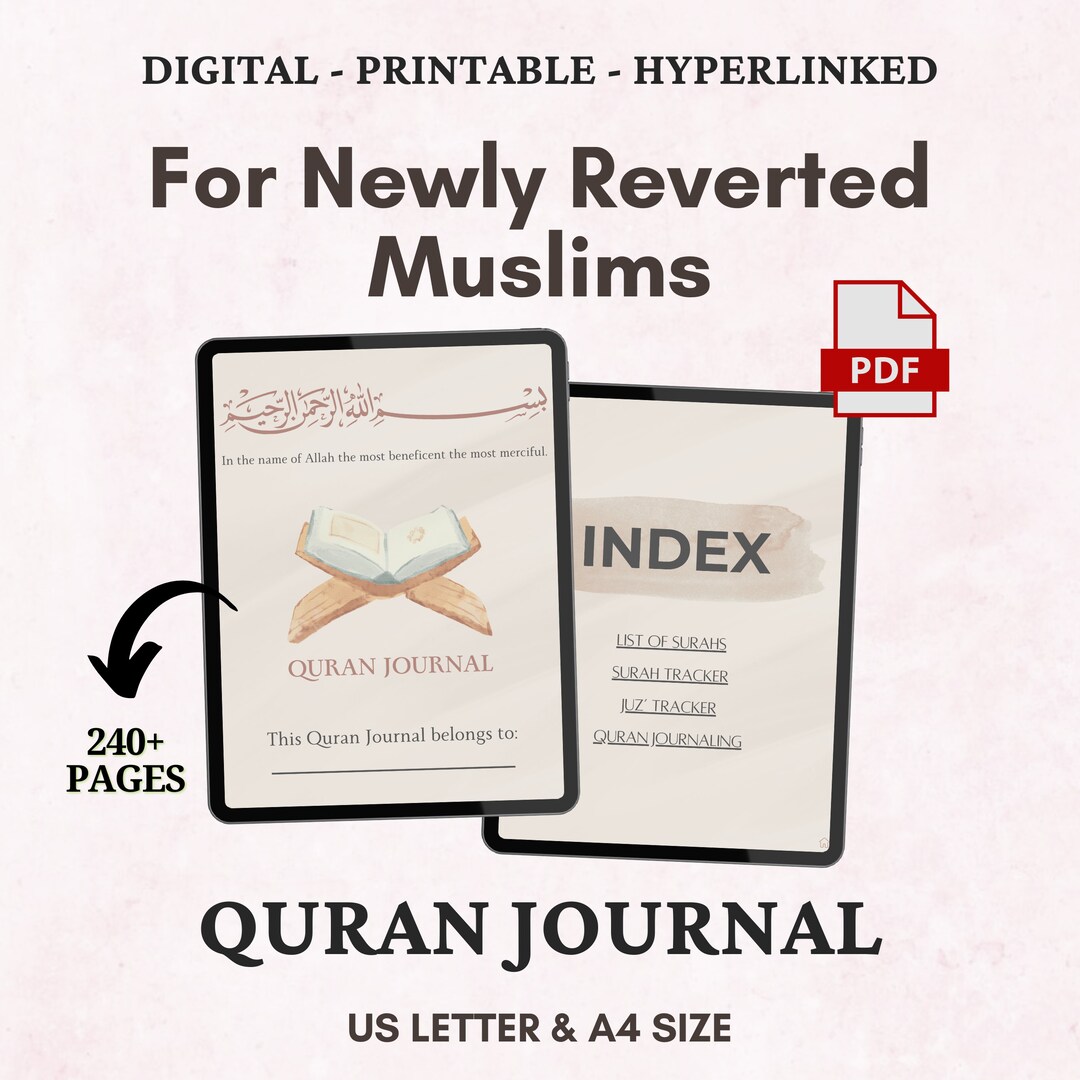 Digital Quran Journal for Newly Reverted Muslims, Quran Journal 2024 ...