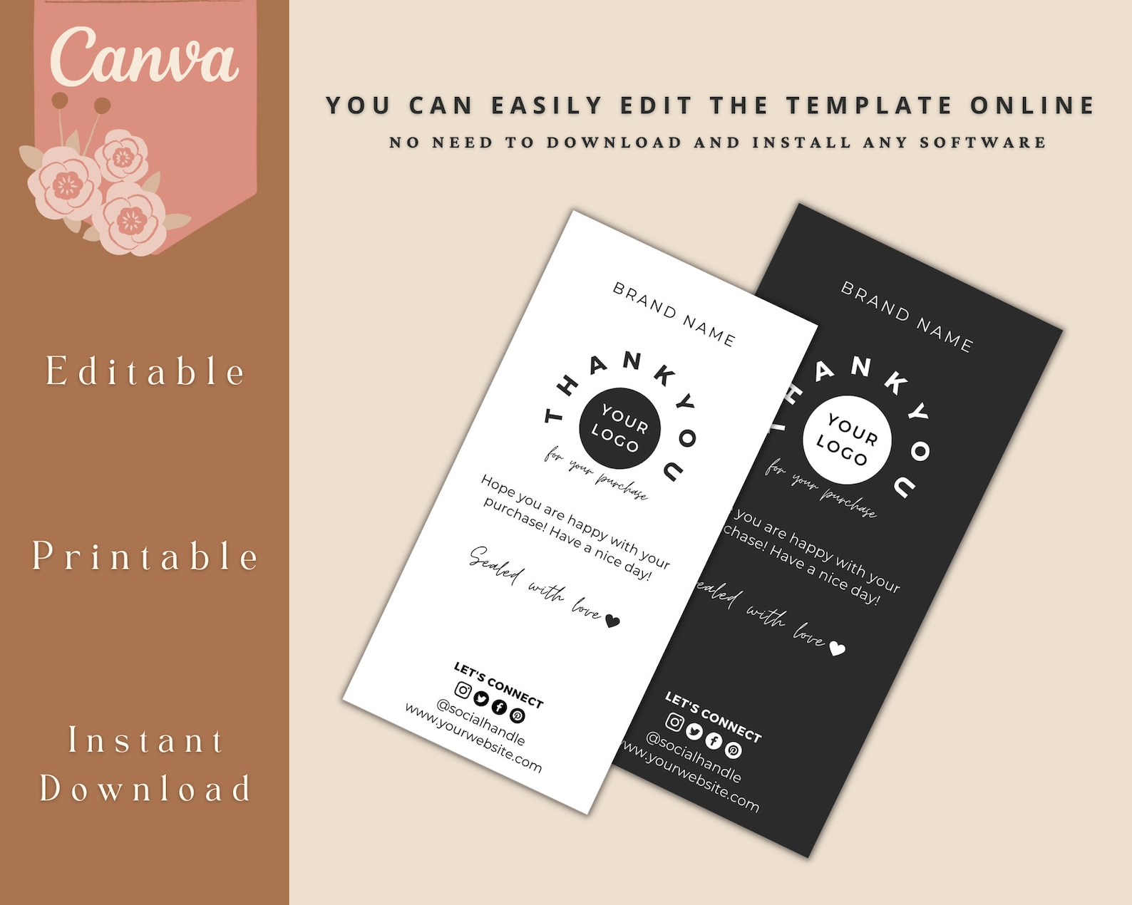 Editable Box Label Template: Custom Packaging Stickers (digital ...