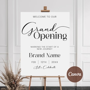 Grand Opening Welcome Sign, Grand Opening Party Sign, Opening Soon Sign ...