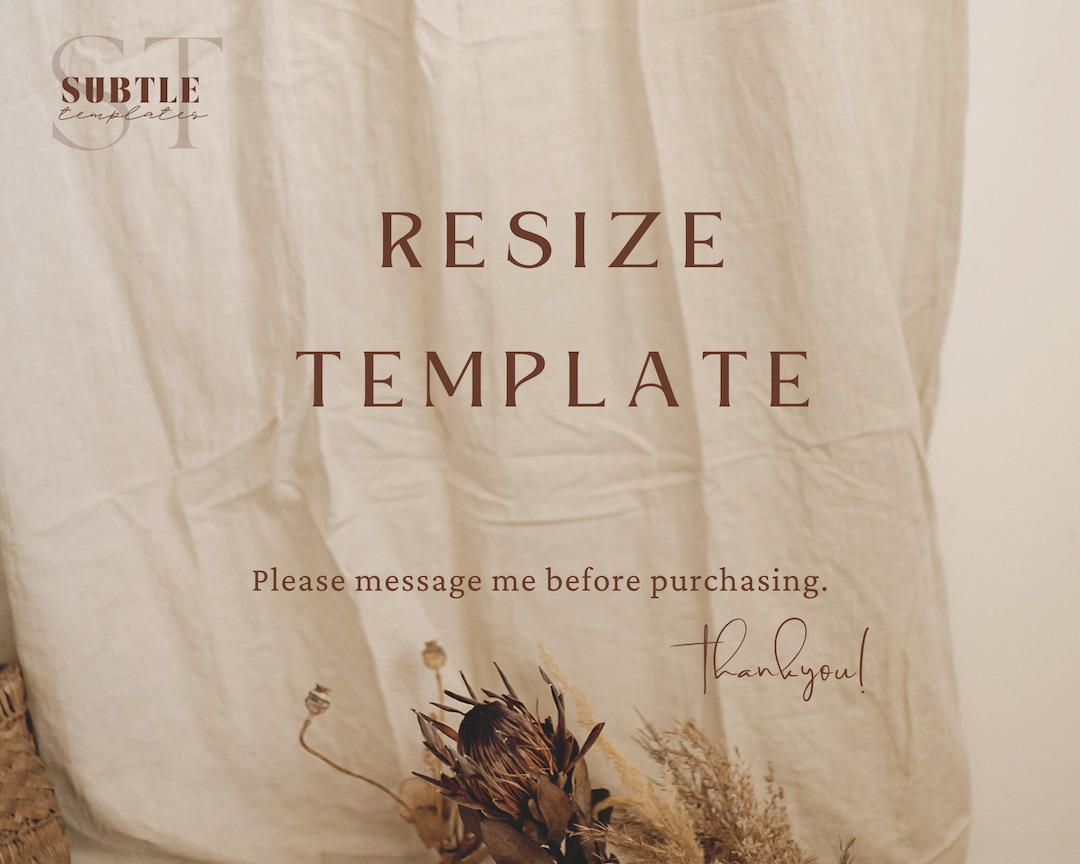 Resize Design Template OR Print Template - Etsy