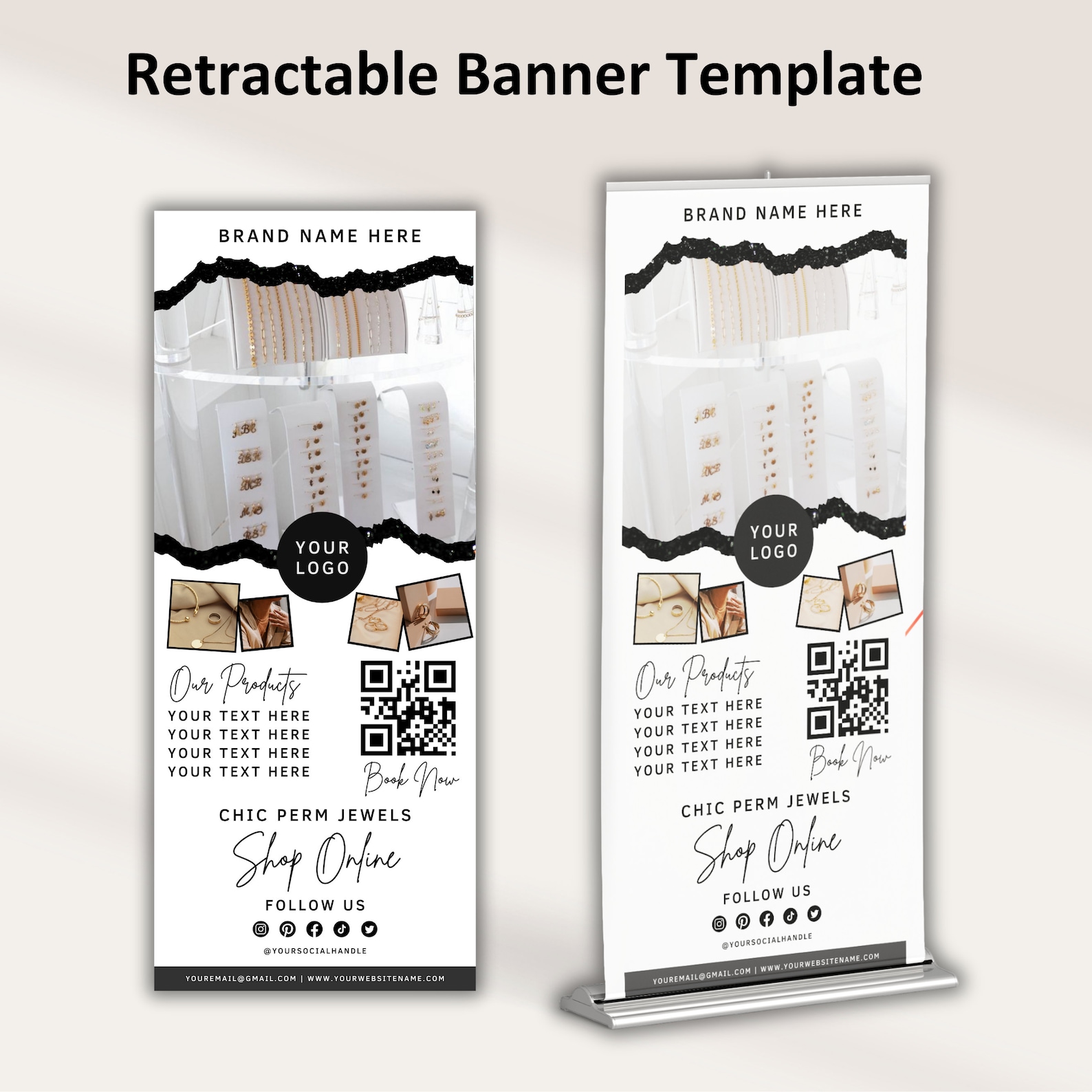 Permanent Jewelry Instagram Template Bundle, Permanent Jewelry Flyer ...