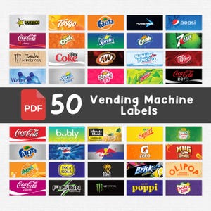 Vending Machine Labels, High Quality Labels, Sparkling Water and Soda ...