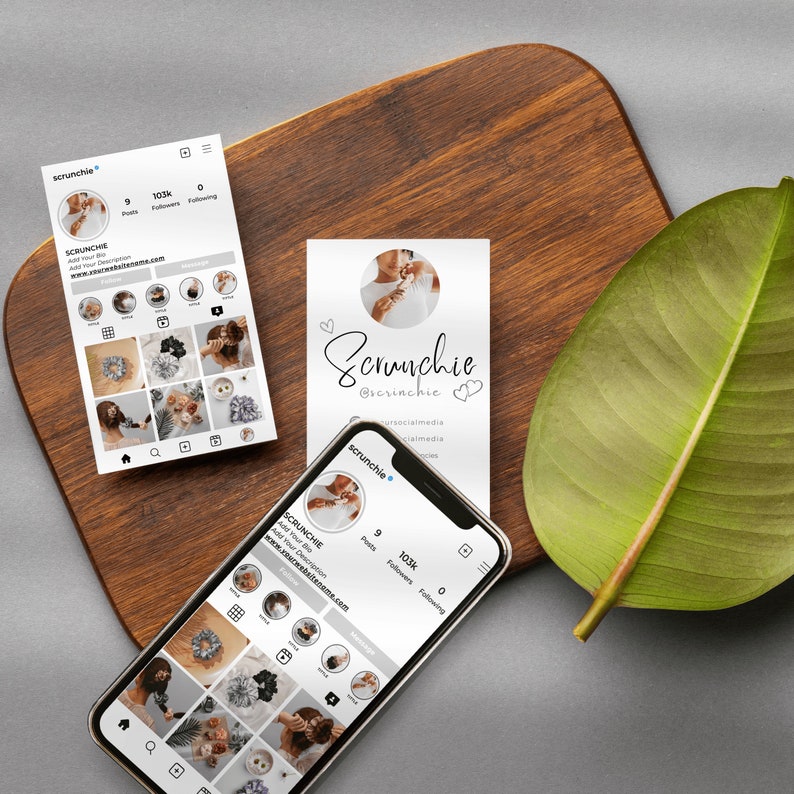 Instagram Business Card for Scrunchie Business, IG Business Card for ...