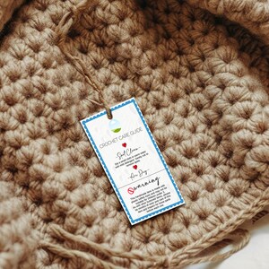 Printable Crochet Care Card Canva Template, Washing Instructions Care ...