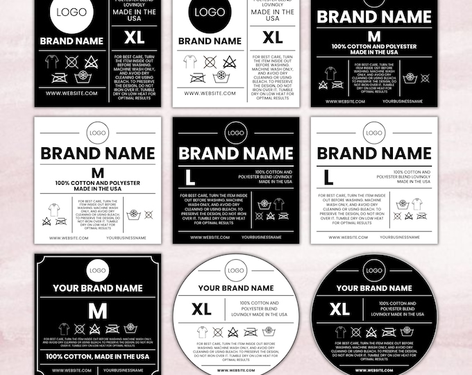 Editable Clothing Neck Tag Canva Template, Neck Labels for T-SHIRTS ...