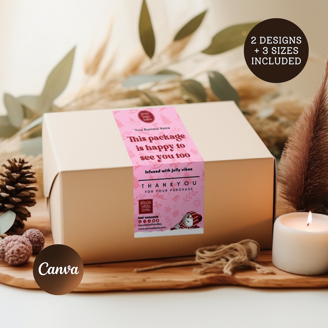 Box Label Template, Editable Packaging Labels, Order Packaging Stickers ...