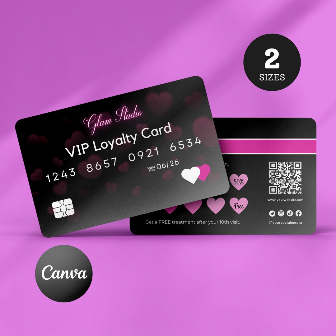 Diy VIP Loyalty Credit Card, Credit Card Holder, Credit Cards Template ...