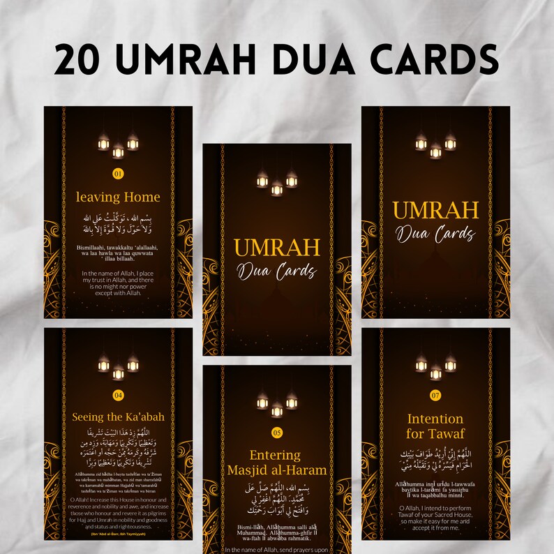 20 Umrah Dua Cards Printable, Umrah Flashcards, Umrah Mubarak Gift ...