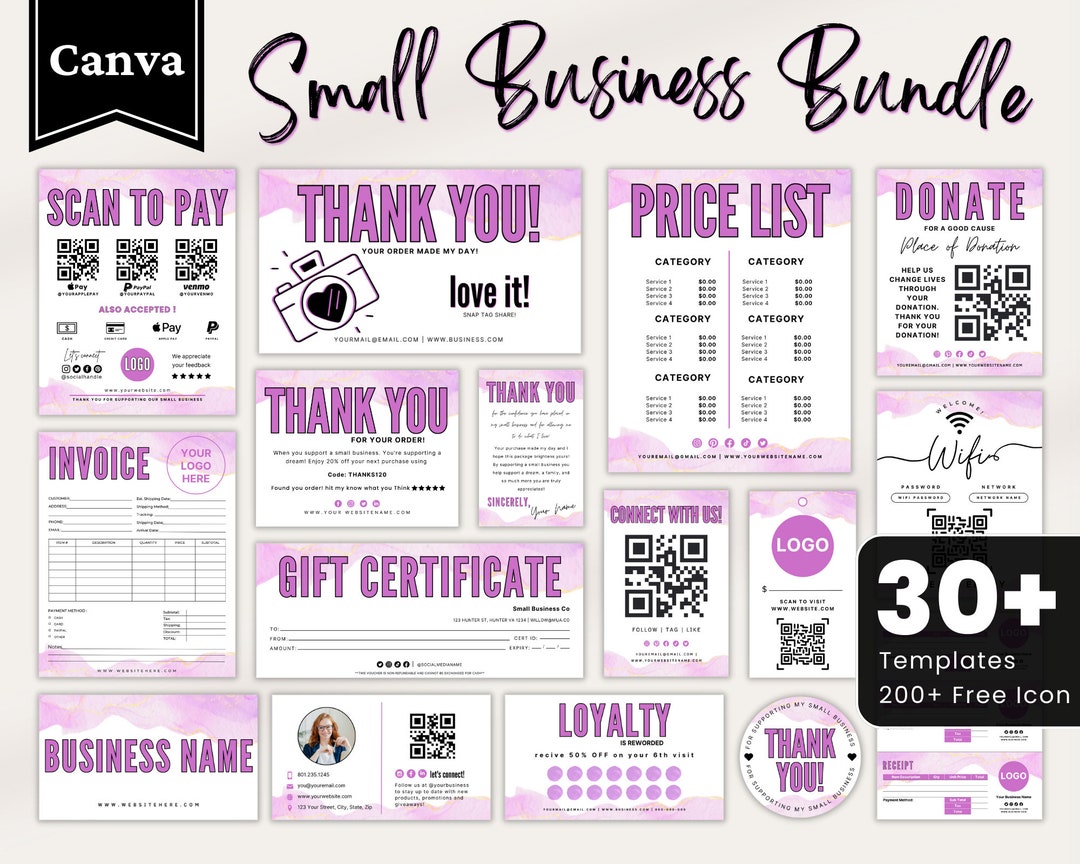 Craft Show Bundle, Order Form Template, Craft Fair Template, Scan to ...