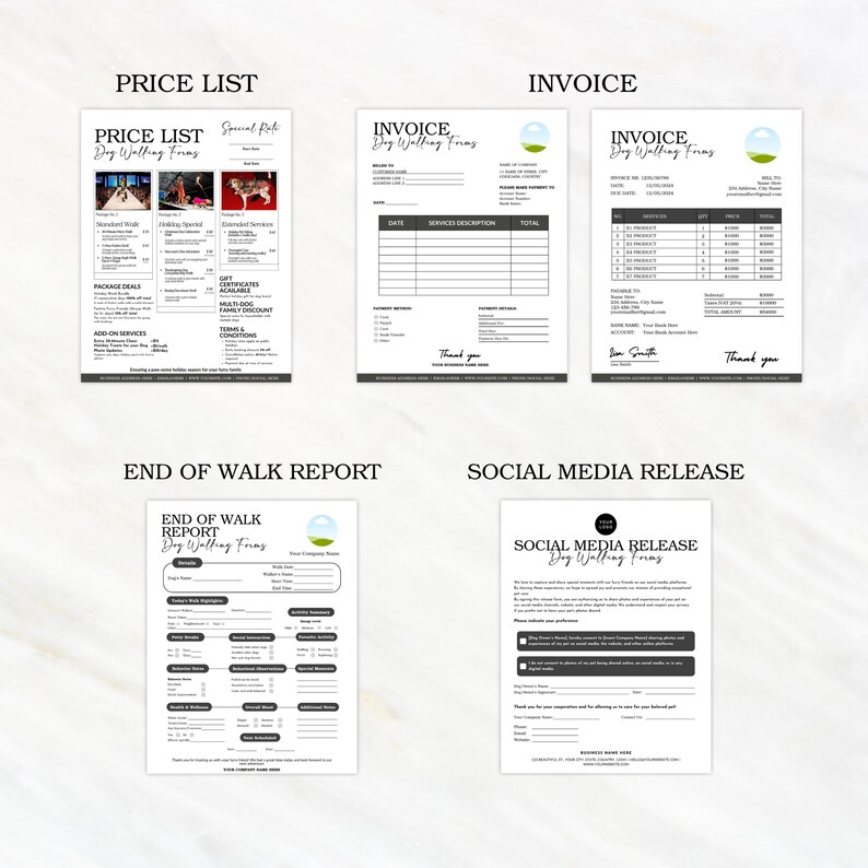 Dog Walking Service Client Intake Form Canva Template, Editable Dog ...