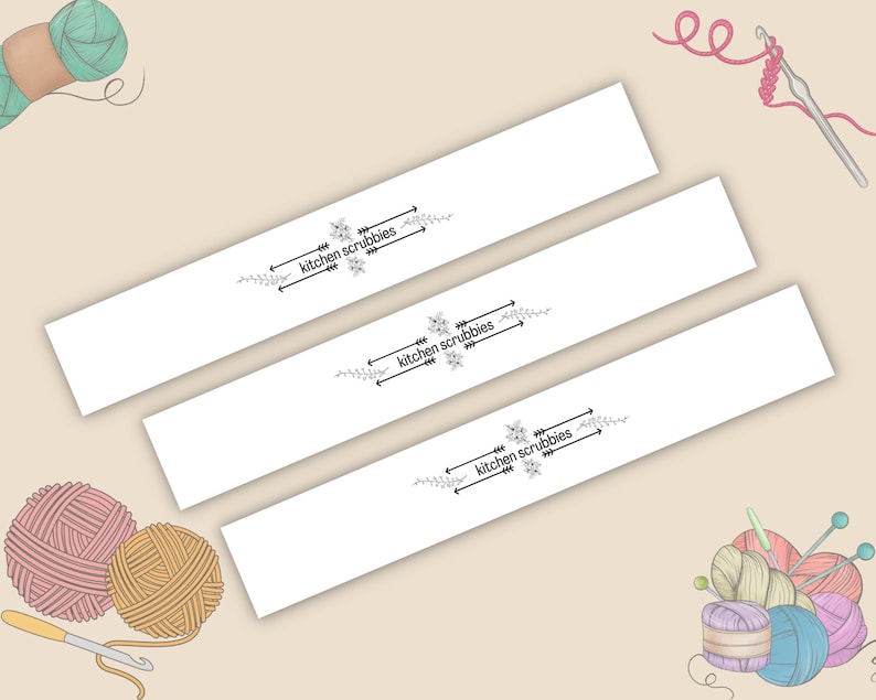 Crochet Packagingface Scrubby Labelkitchen Scrubbies - Etsy