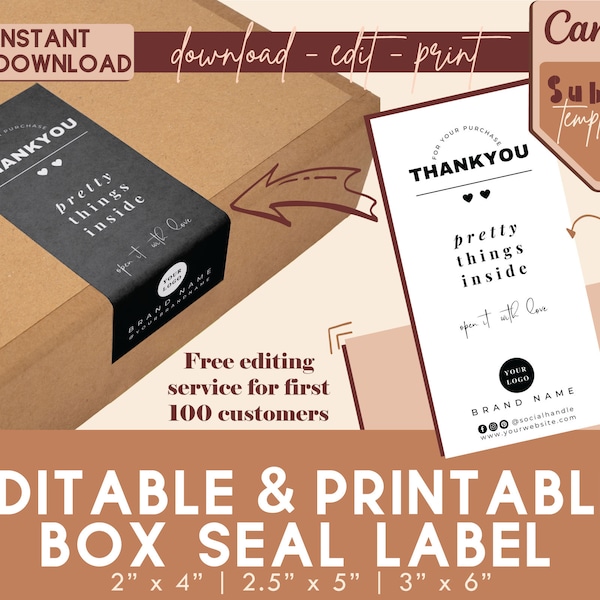 Custom Box Sealing Stickers - Etsy
