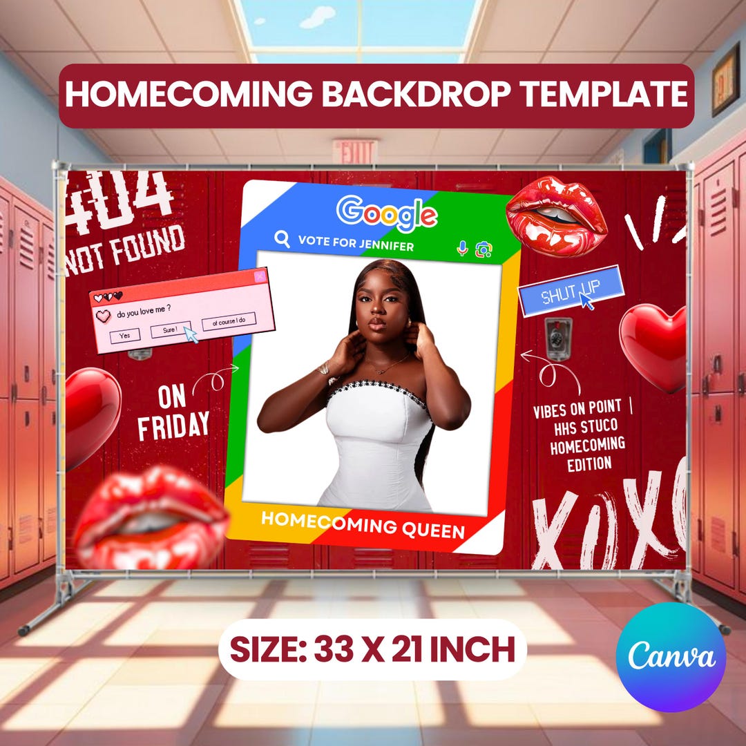 Homecoming Backdrop, Homecoming Banner Template, 2025 Hoco Party ...