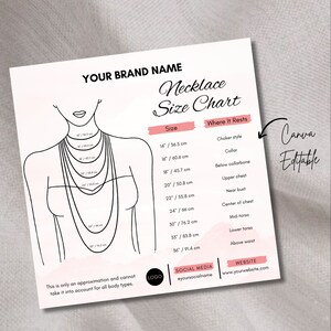 Necklace Size Chart, Size Chart for Necklace Display, Necklace Size ...