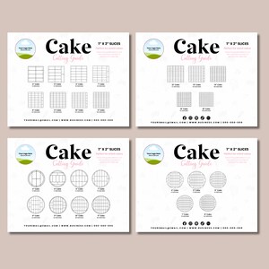 Cake Cutting Guide, Printable Cake Cutting Set Instruction Card, Cake ...