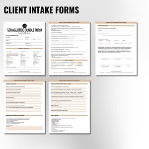 Editable Semaglutide Forms Bundle, Weight Loss Business Templates ...