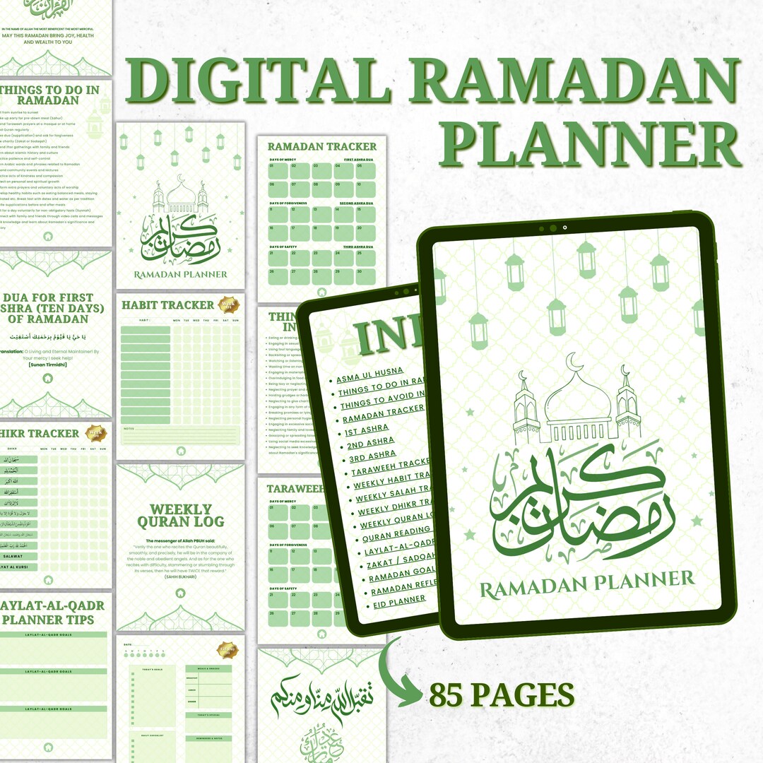 Ramadan Planner 2024, Digital Ramadan Planner, Ramadan Planner ...