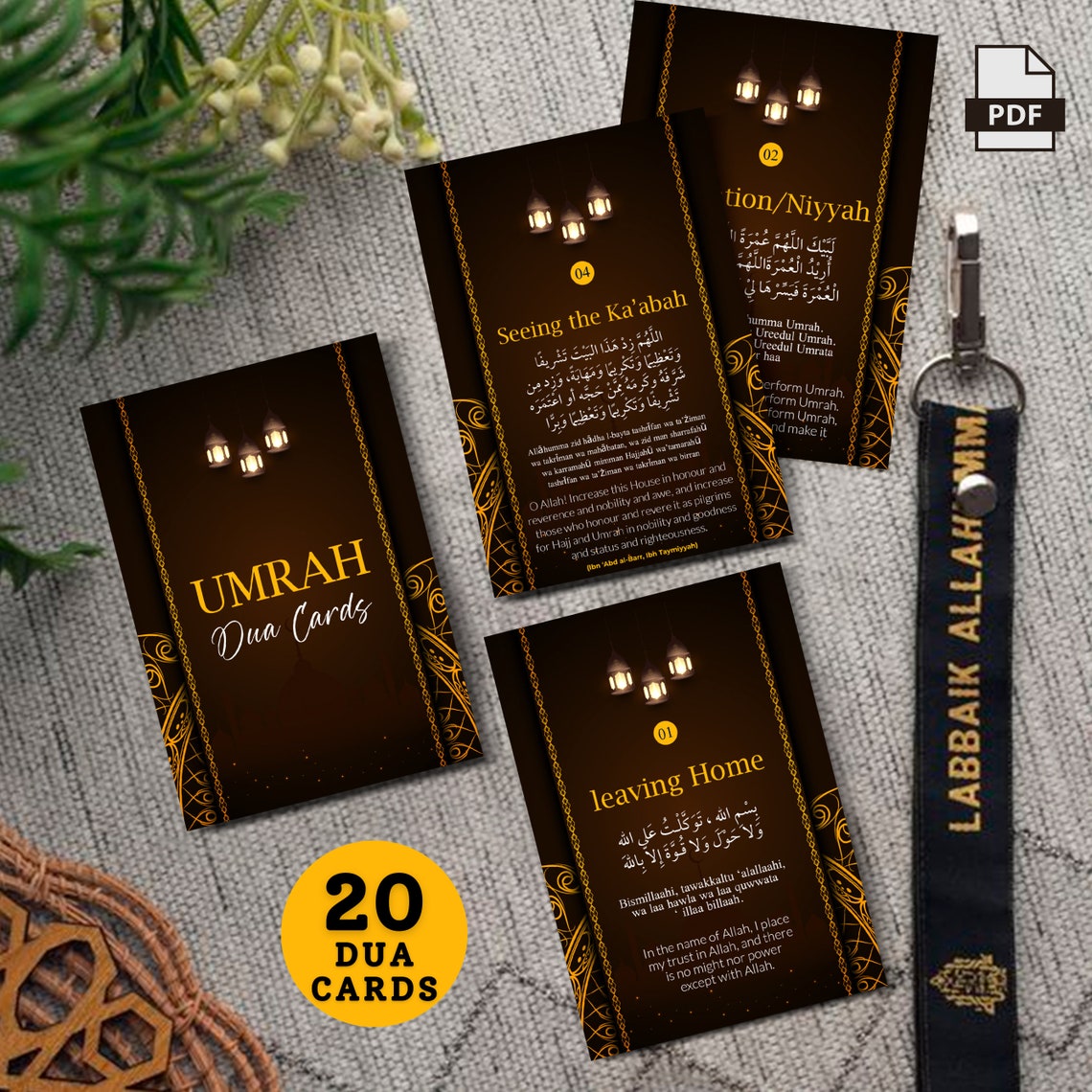 20 Umrah Dua Cards Printable, Umrah Flashcards, Umrah Mubarak Gift ...