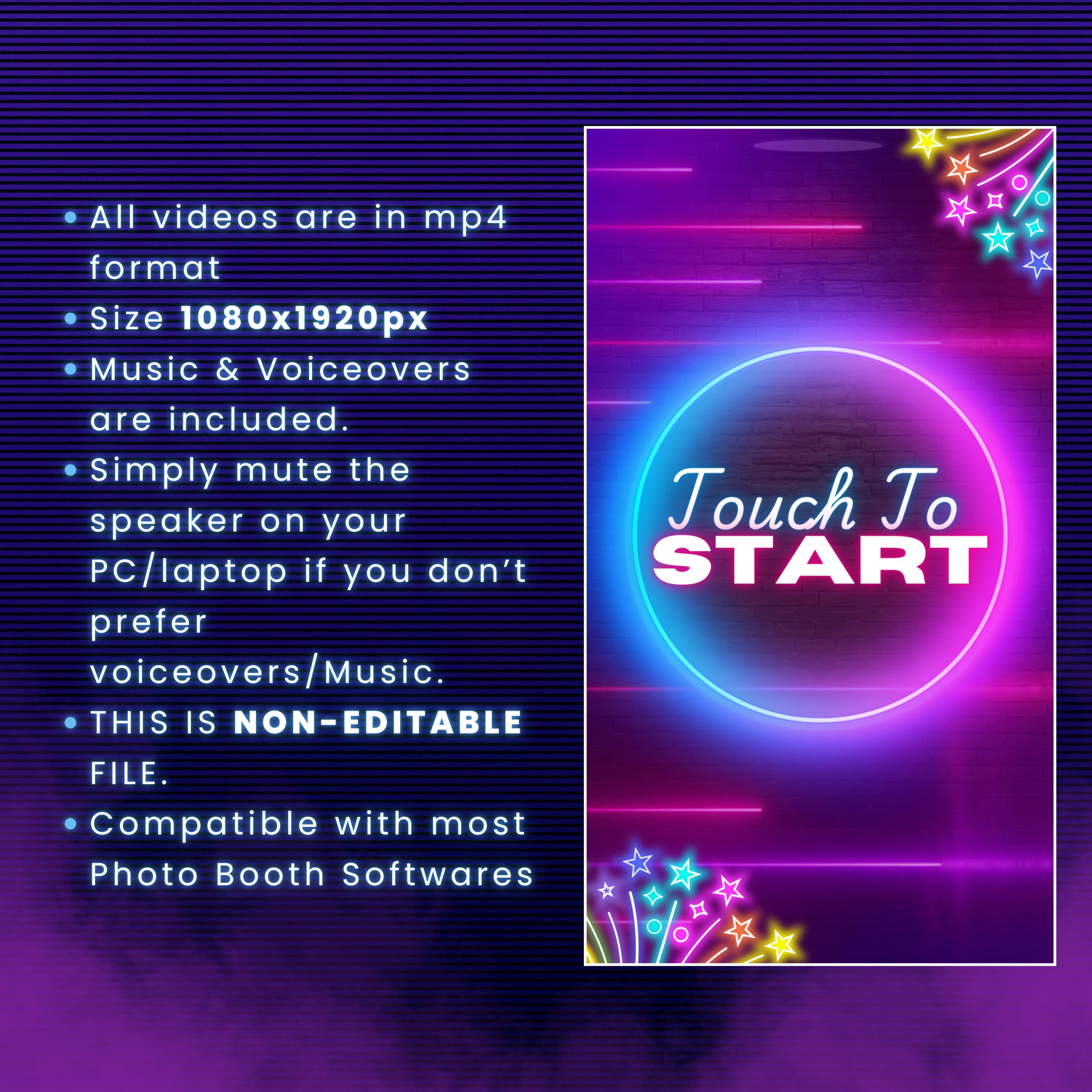Mirror Booth Animations, Photo Booth Video Neon Purple Animations ...