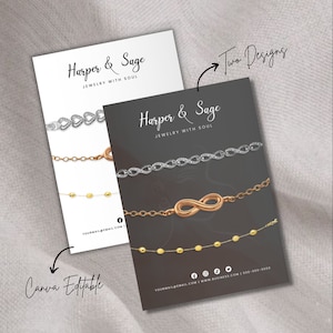 Bracelet Display Card, Bracelet Card for Display Jewelry, Jewelry ...