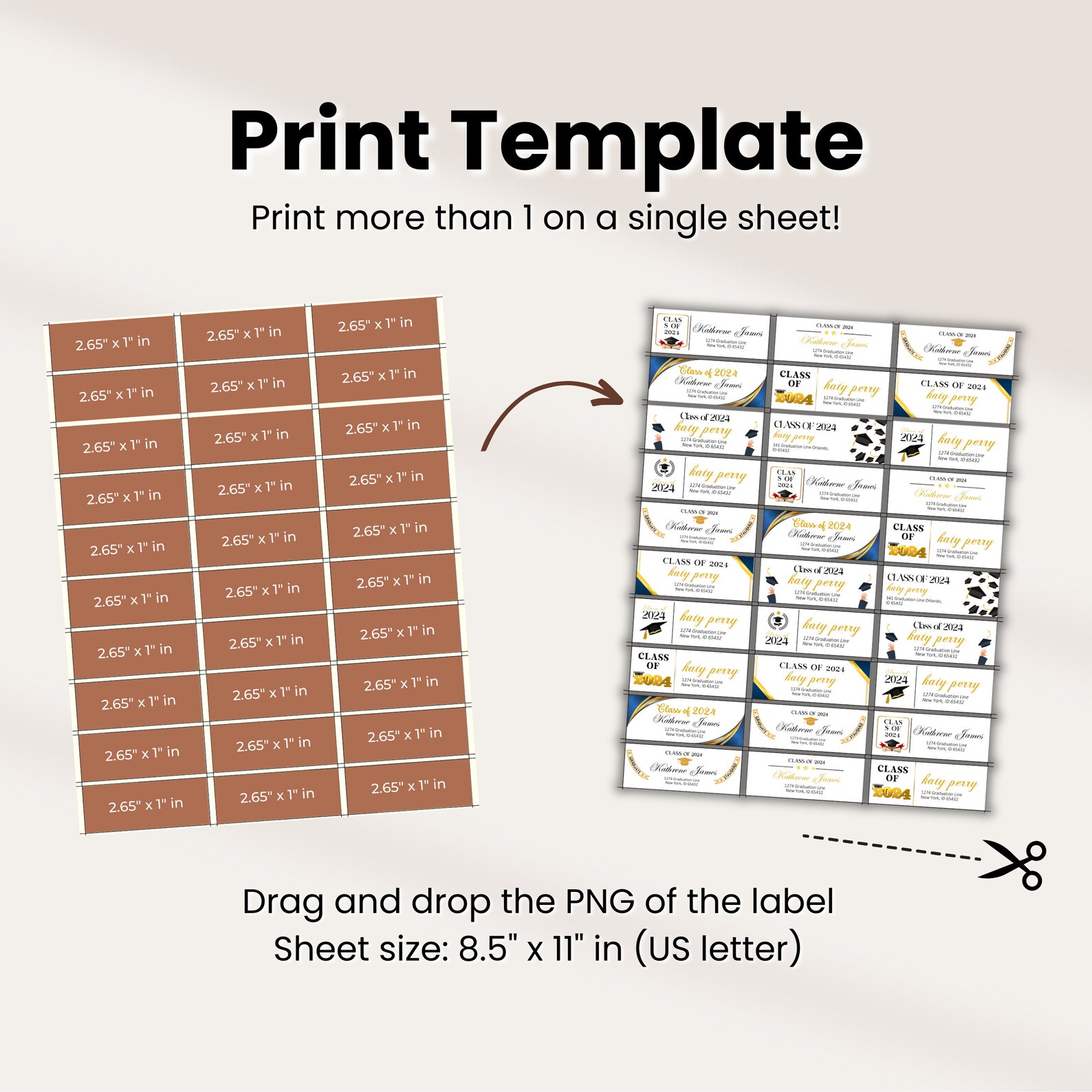 10 Graduation Labels Template, Graduation Return Address Labels ...