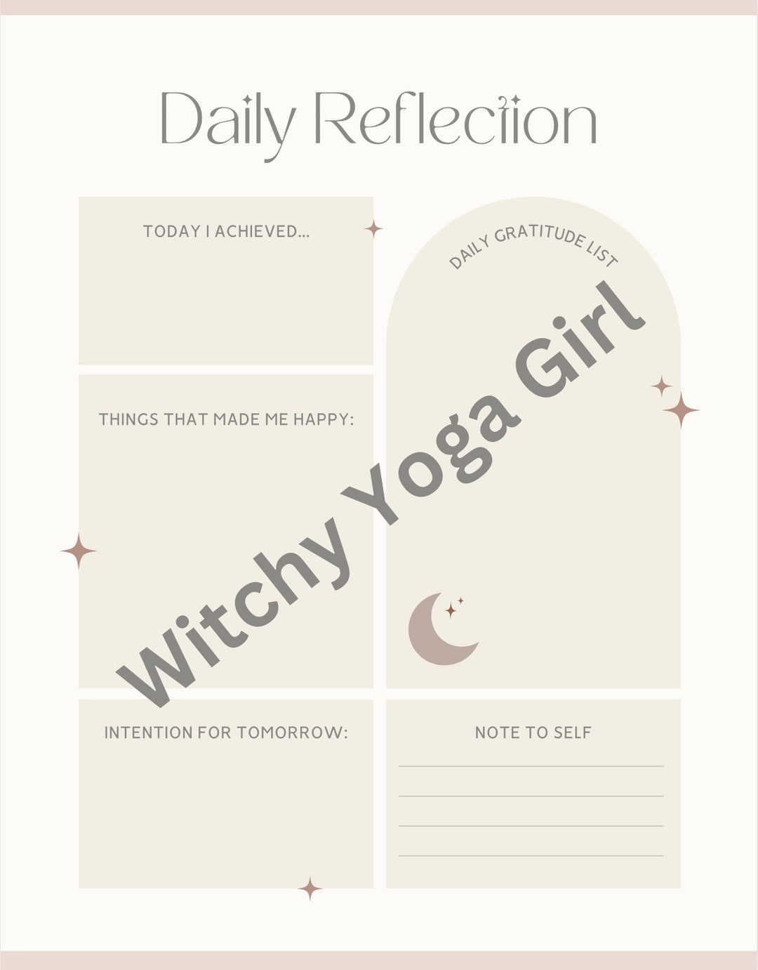 Daily Reflection Sheet - Etsy