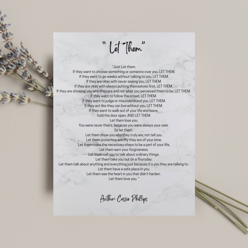 Let Them by Cassie Phillips - Etsy