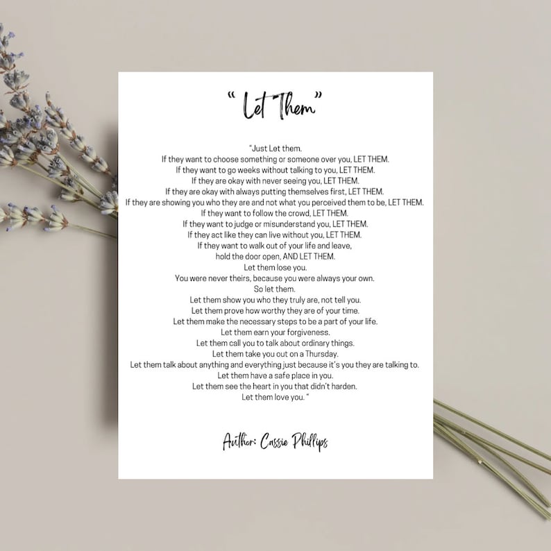 Let Them Poem 8.5x11 DIGITAL Print - Etsy