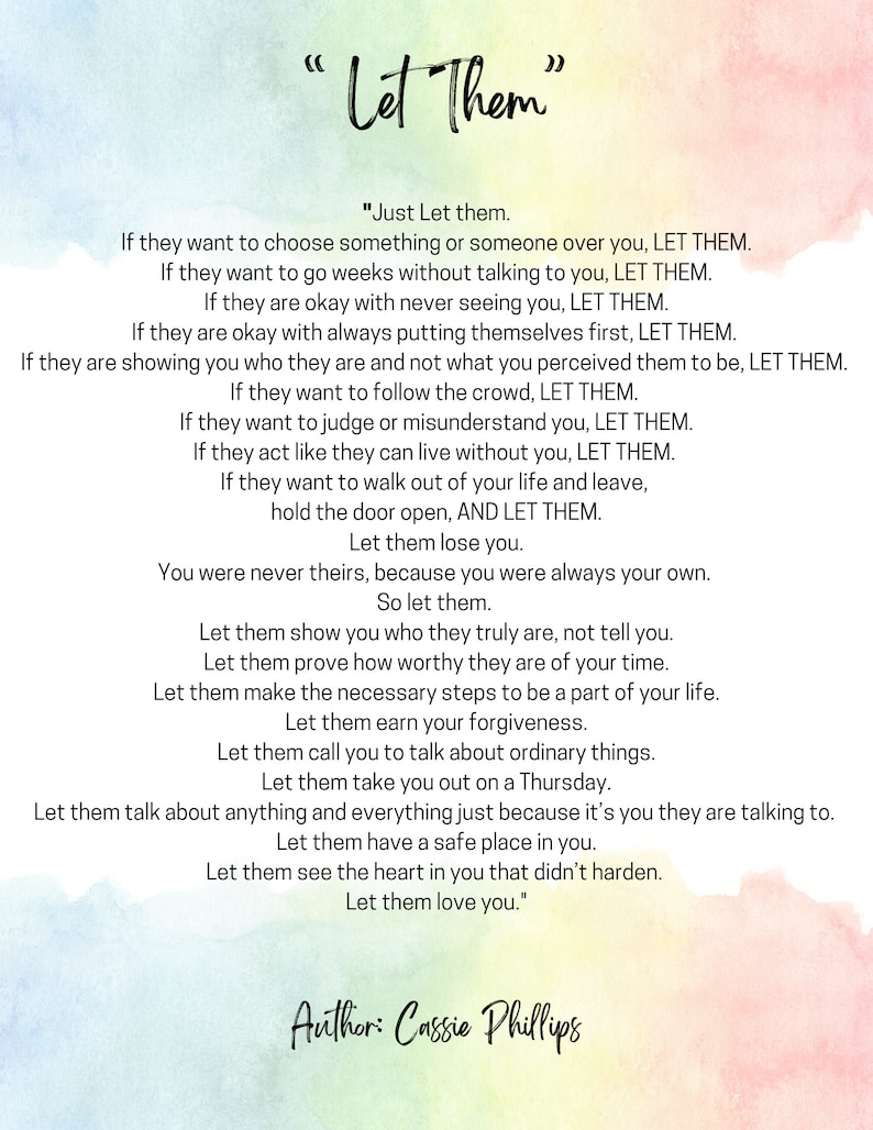 Let Them Poem 8.5x11 DIGITAL Print - Etsy