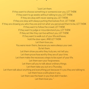 Let Them Poem 8.5x11 DIGITAL Print - Etsy