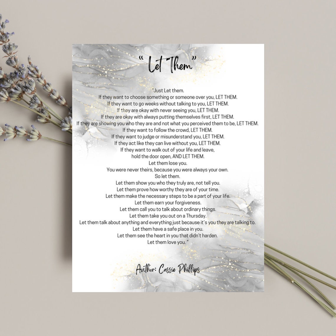 Let Them Poem 8.5x11 DIGITAL Print - Etsy