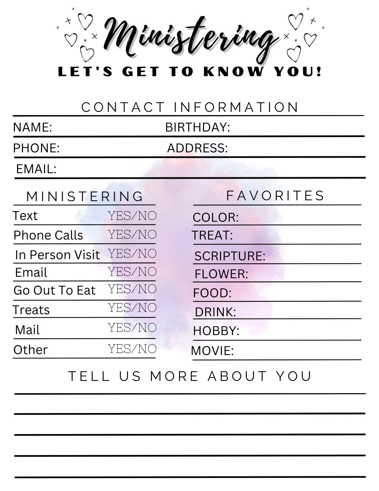 Relief Society Ministering Card *DIGITAL* - Etsy