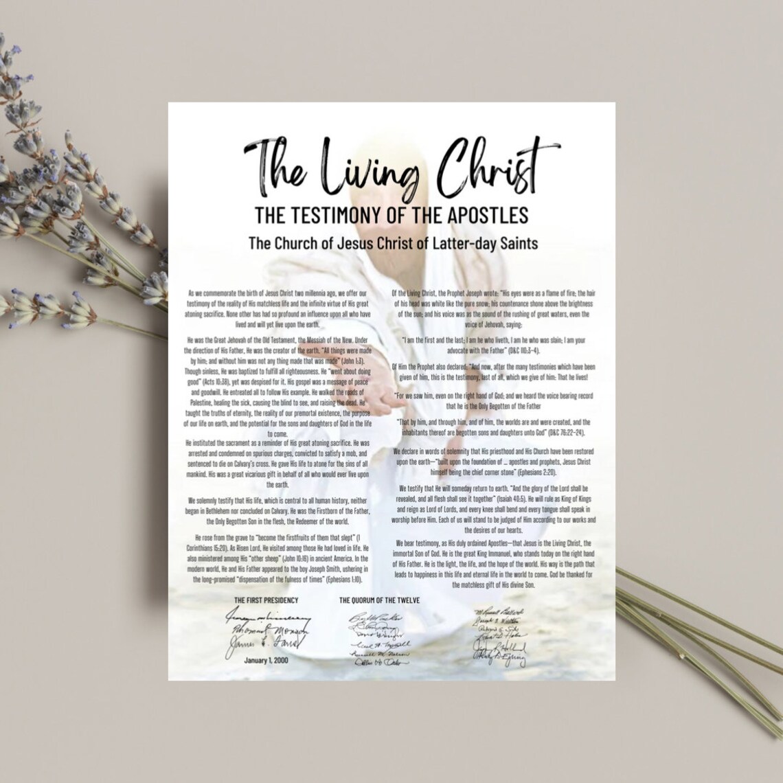 The Living Christ Testimony Proclamation 8.5x11 *DIGITAL* - Etsy