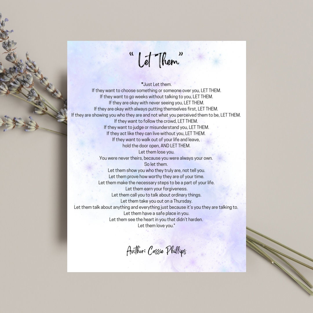 Let Them Poem 8.5x11 DIGITAL Print - Etsy