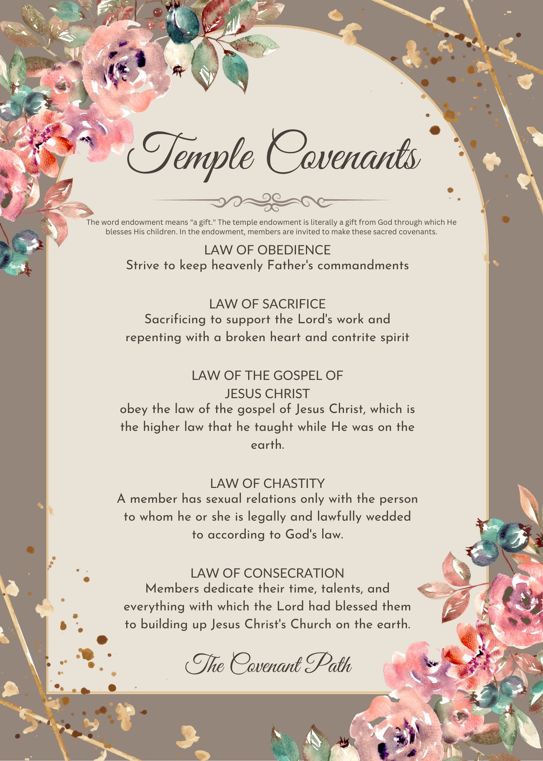 Temple Covenants DIGITAL Instant Download - Etsy